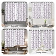 Butterfly and Floral Purple Pattern Blackout Curtains,Triple Weaved ...