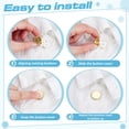 20Pcs Flat Round Brass Button Covers Settings Rivet Hiding Caps ...