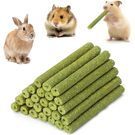 Hongchun Rabbit Chew Toys, 30 Sticks Natural Small Animal Hay Sticks ...