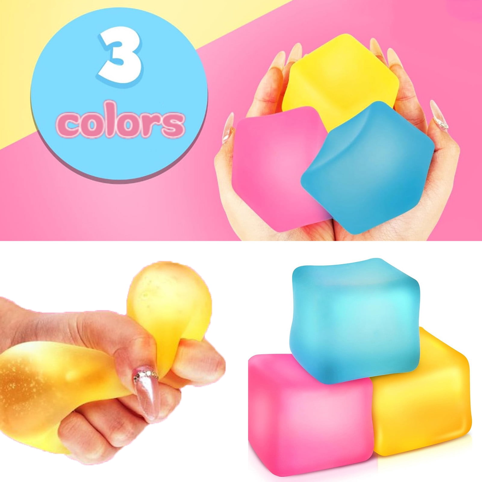 Click here for Unbranded Stress Relief Cube Squishes Toy Slow Reb... prices
