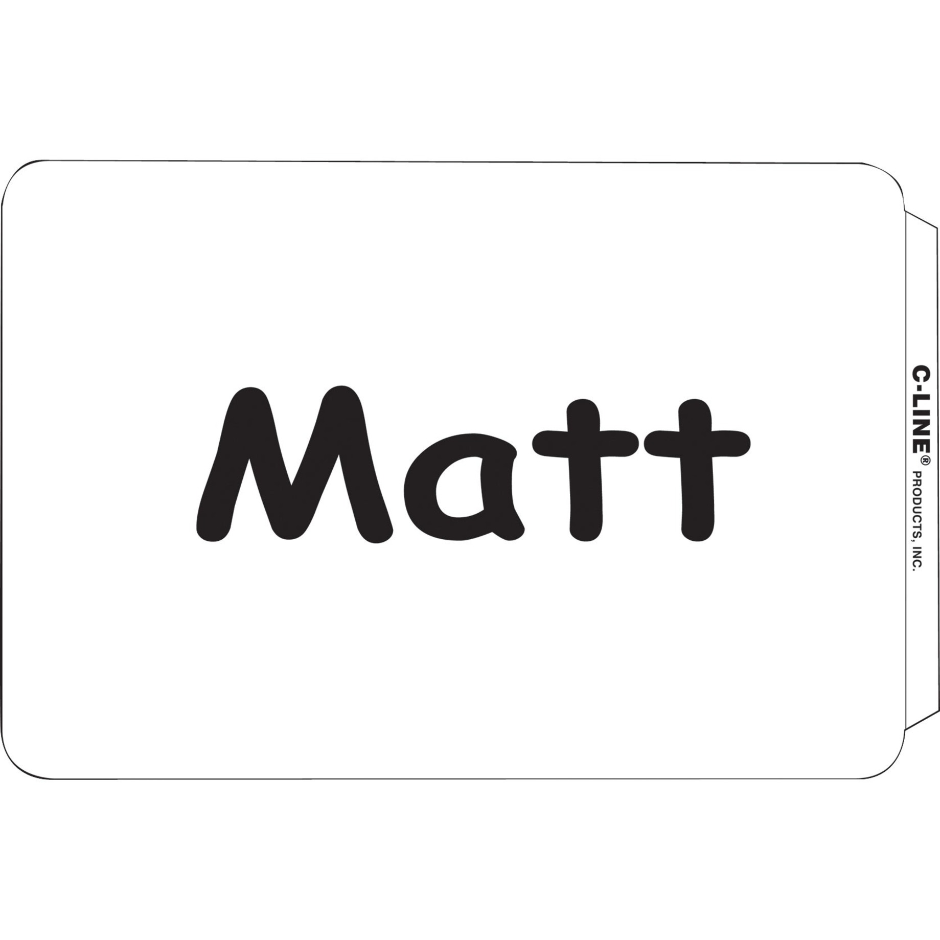 C Line Laser Printer Name Badges 3 3 8 X 2 1 3 White 200 Box