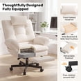 CQSXDA Cross Office Chair with Flip-Up Arms & Headrest, 135° Recline ...