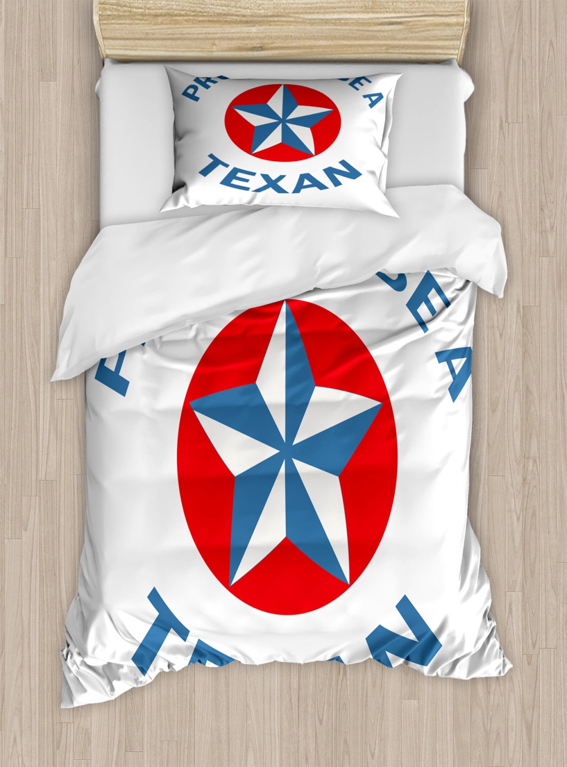 Texas Star Twin Size Duvet Cover Set, Proud to be a Texan Quote with ...