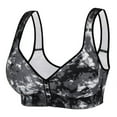 COMVALUE Bras for Women Wirefree Front Button Closure Bra Easy Close ...
