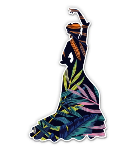 Flamenco Dancer Espana - 7" Vinyl Sticker - For Car Laptop I-Pad ...