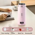 Travel Kettle Mini Portable Electric with 4 Temperature Settings, Plug ...