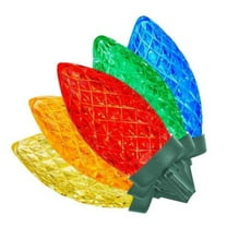 Home Accents Holiday 100 Count Multi-Colored Faceted C9 LED Lights ...