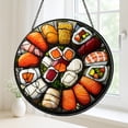 Sushi Plate Glass Suncatcher Food Theme Window Art Decorative Hanging ...