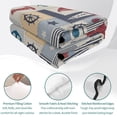 Coastal Ocean Sailboat Anchor Stripe 3 Pieces Quilt Set,1 Quilt with 2 ...