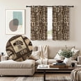 Bigfoot and Paw Print Brown Pattern Blackout Curtains,Triple Weaved ...