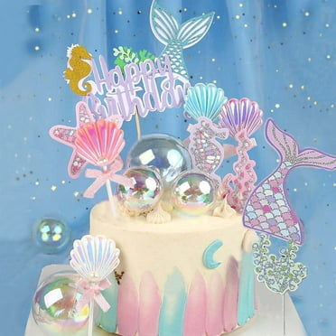 Mermaid Mermaids Splash Party Themed Pool Birthday Party Cake Topper ...