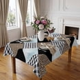 Abstract Geometric Leopard Plaid Table Cloth 60x84in, Waterproof ...