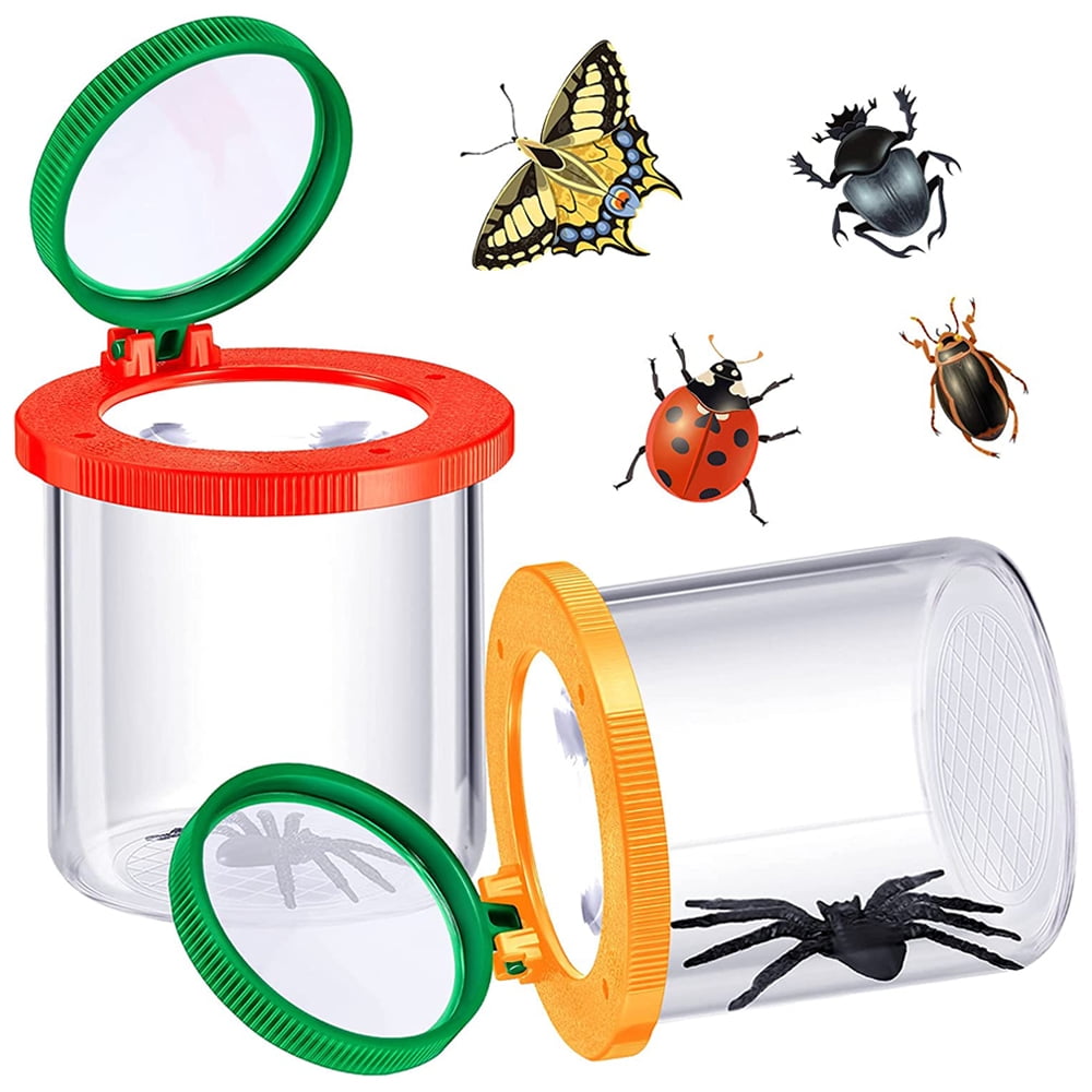 DeRong Set of 2 Magnifying Insect Boxes for Kids Nature Exploration ...
