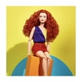 Barbie Looks Doll, Curly Red Hair, Color Block Outfit with Miniskirt ...