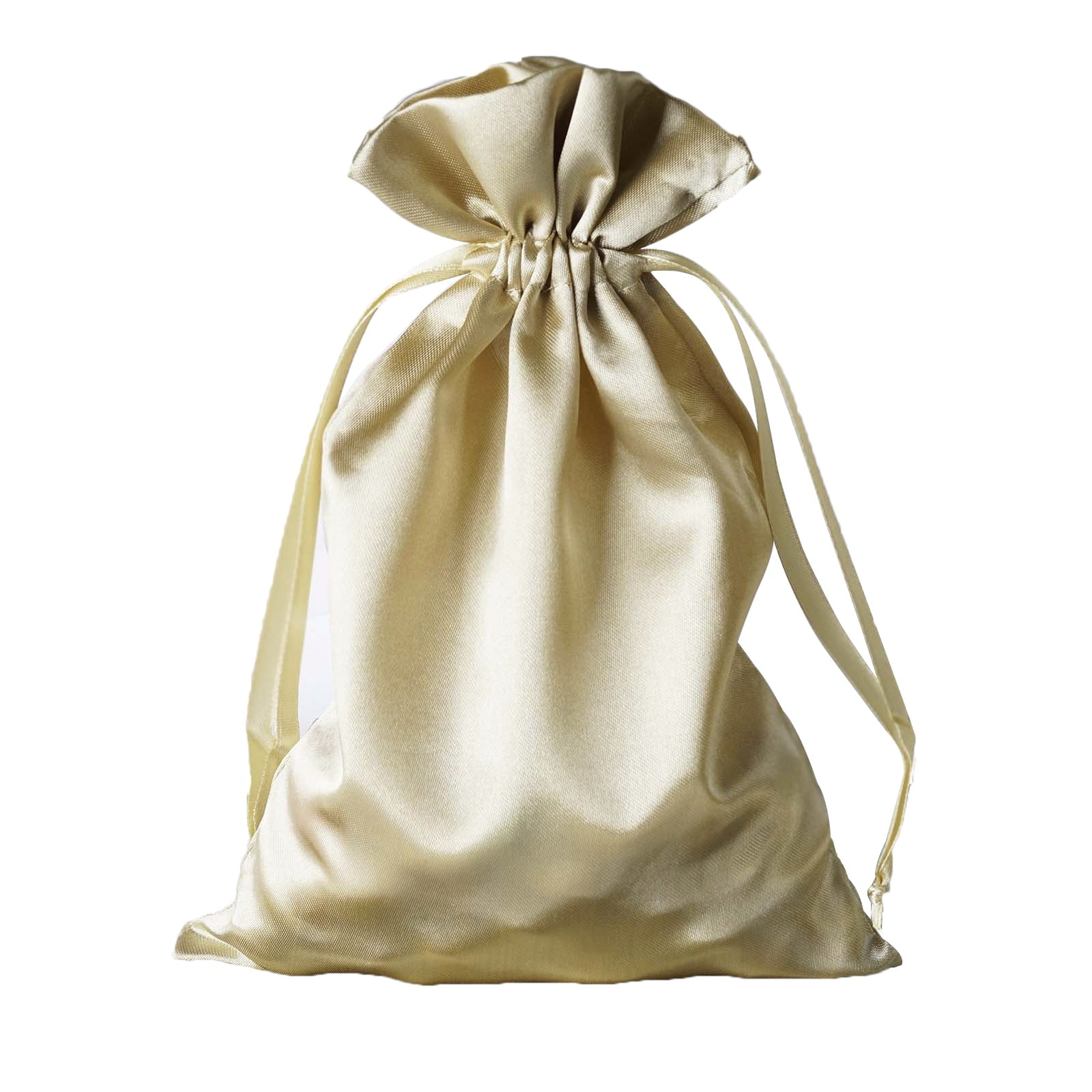Efavormart 12PCS CHAMPAGNE Satin Gift Bag Drawstring Pouch Wedding ...