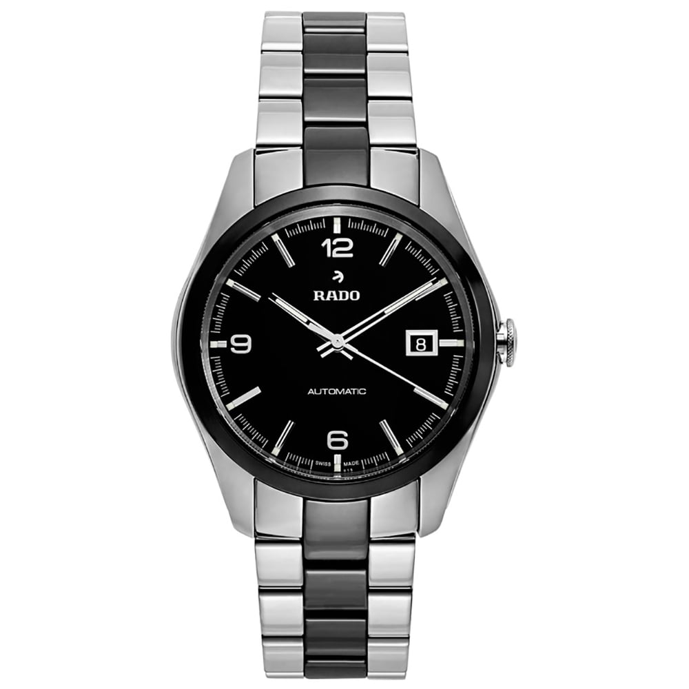 Rado - Rado HyperChrome Steel & Black Ceramic Automatic Black Dial Mens ...