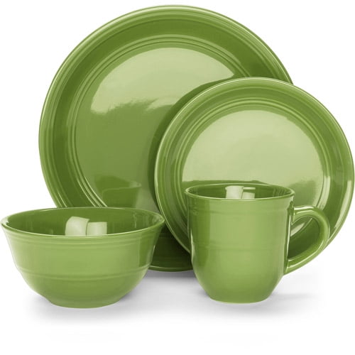 Mainstays Stoneware Assorted Colors Dinnerware Set, 16 Piece - Walmart.com