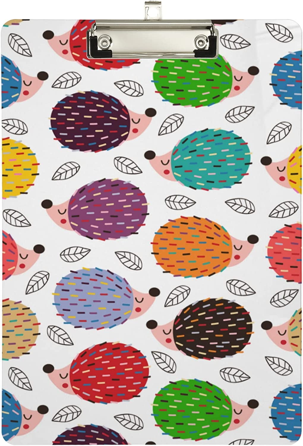 FMSHPON Colors Hedgehog Leaves Clipboard Hardboard Wood Nursing Clip ...