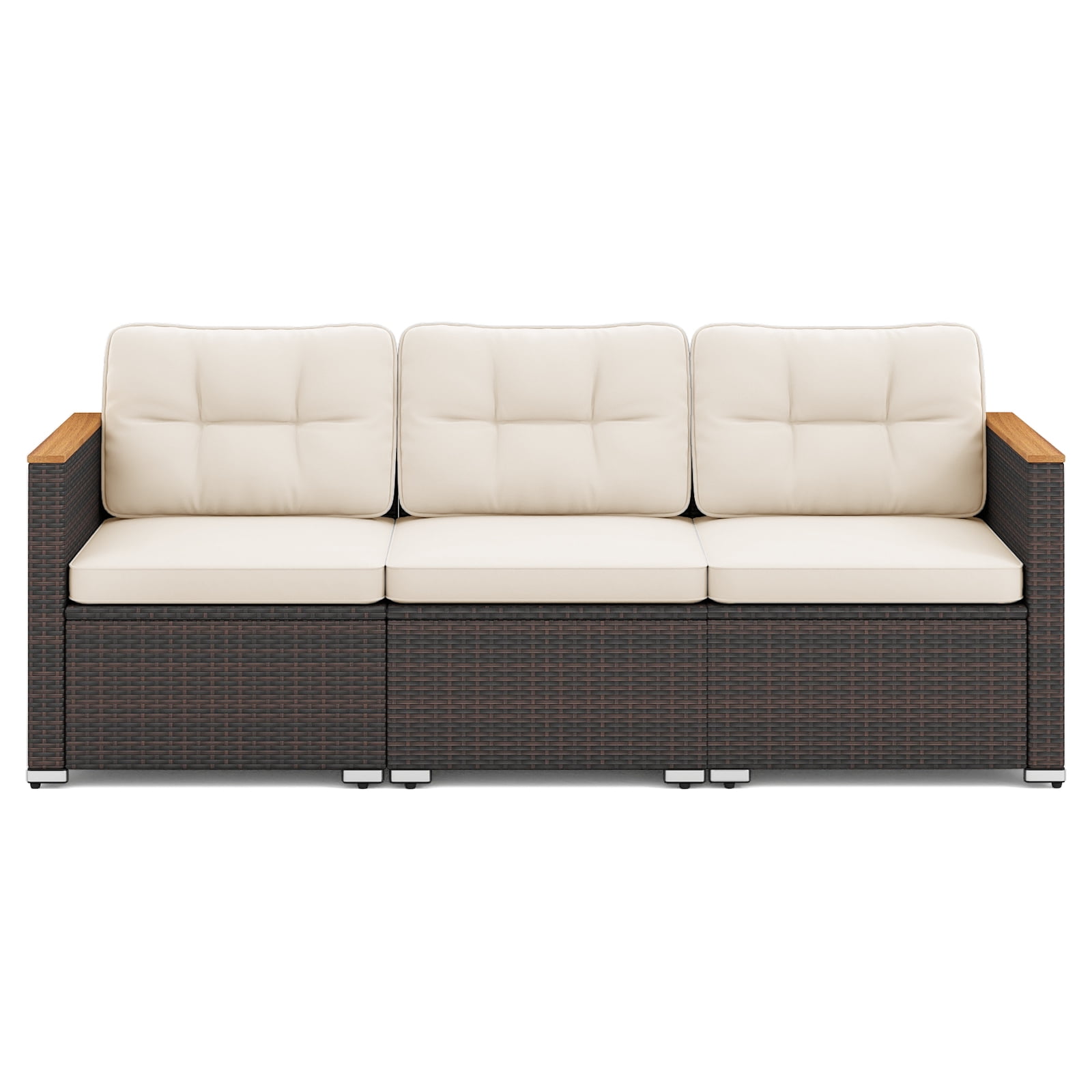 Click here for Gymax 3-Seat Patio Couch Sofa Pe Rattan Wicker Lov... prices