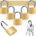 240 Pack Mini Padlock Small Padlock Solid Brass Locks with 720 Key for ...