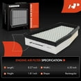 A-Premium 2-PC Engine Air Filter Compatible with Audi RS5 2013 2014 ...