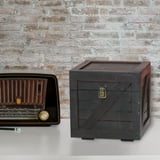 Stackable Wooden Cargo Crate Style Storage Chest - Walmart.com