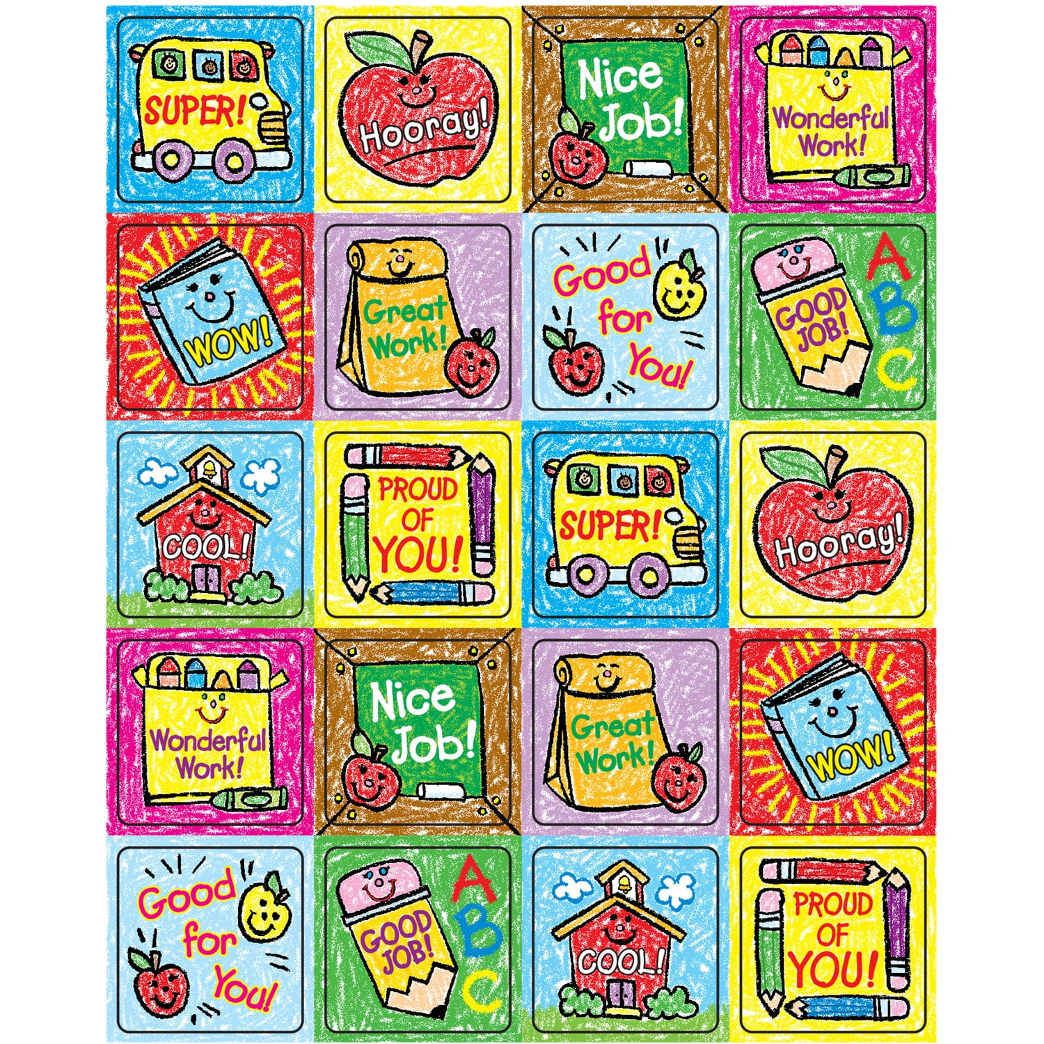 Carson Dellosa Education School Days: Kid-Drawn Motivational Stickers ...