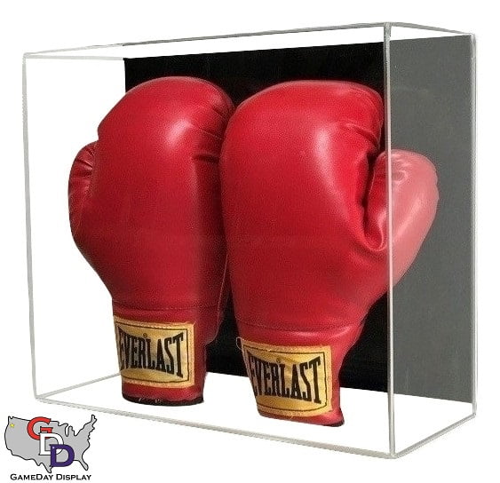 Acrylic Wall Mount Double Boxing Glove Display Case by GameDay Display ...