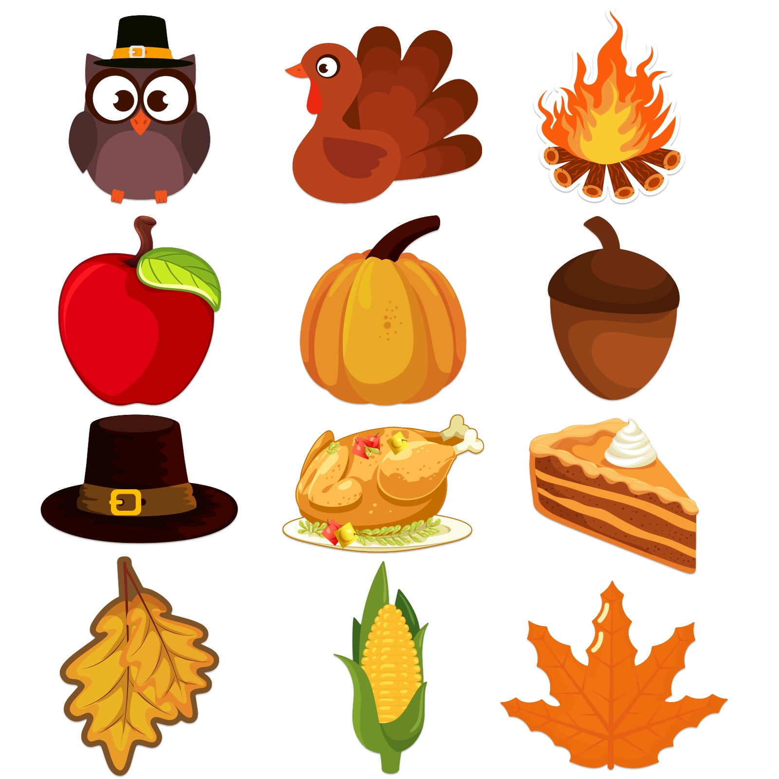 WaaHome 36Pcs Thanksgiving Cutouts Fall Classroom Decorations,Fall ...