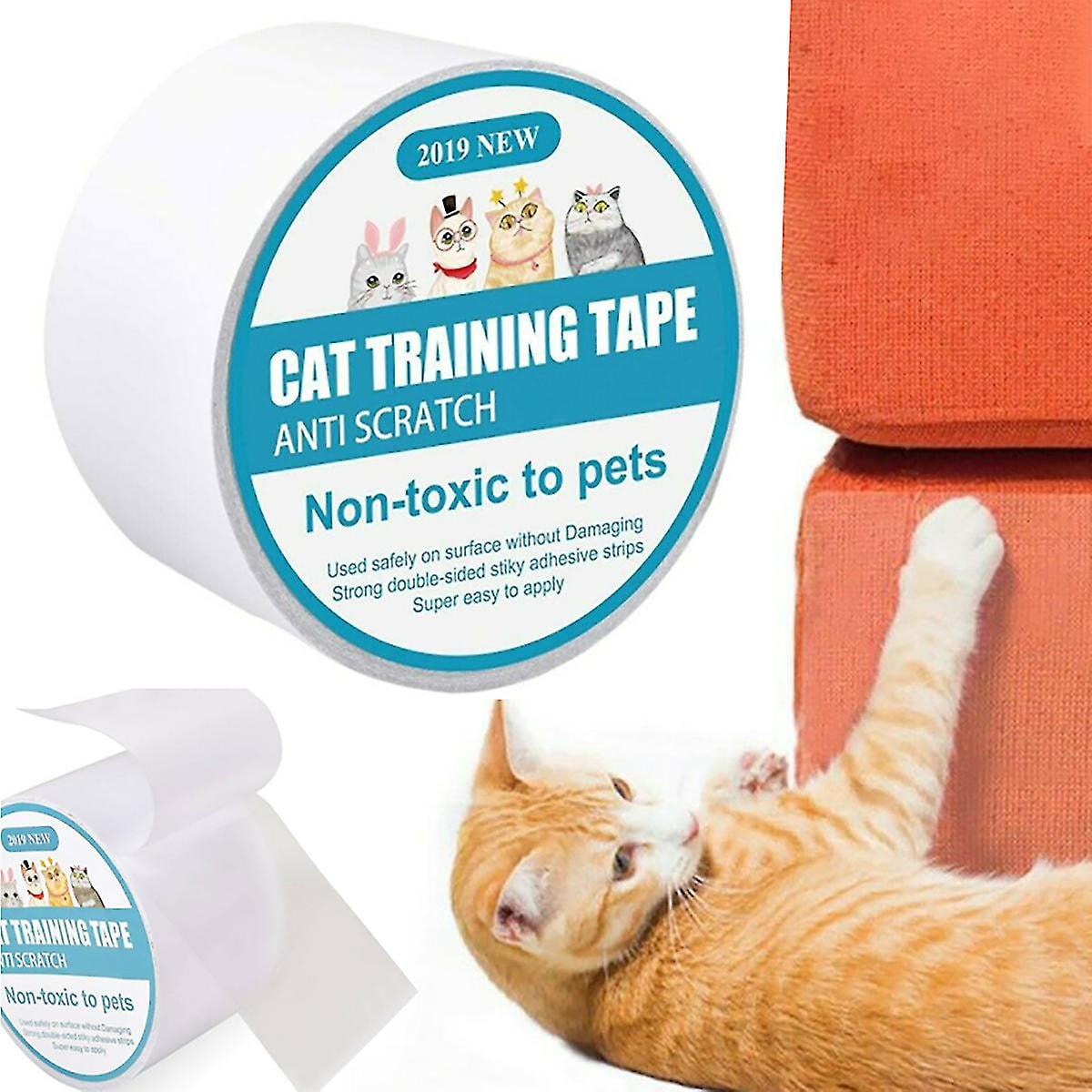 Cat Scratch Tape Stop Scratching Deterrent For Furniture, Carpet, Couch ...