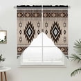 Aztec Swag Curtain Valance for Window 2 Panels Brown Southwest Wind ...