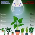 Alide, E12 Small Candelabra Base LED Bulb, 12W Full Spectrum Grow Light ...