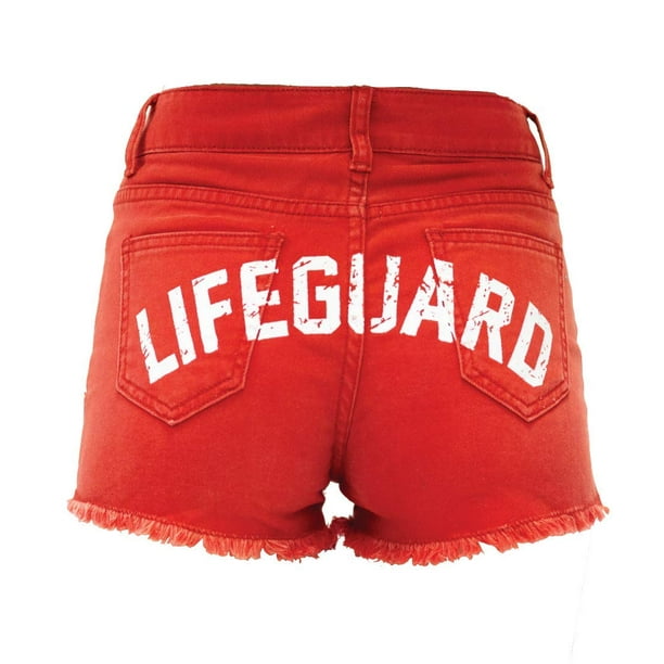 Lifeguard - LIFEGUARD Women's Vintage Washed Look Red Denim High ...