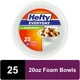 Hefty Everyday Soak-Proof Foam Bowls, White, 20 Ounce, 25 Count ...