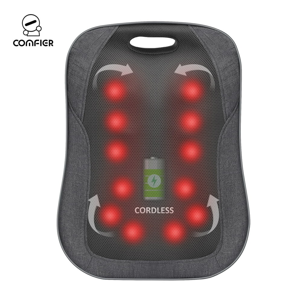 Comfier Cordless Shiatsu Back Massager with Heat, Wireless Massage ... Comfier Cordless Shiatsu Back Massager with Heat, Wireless Massage ...
