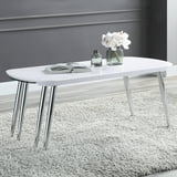 ACME Patina Coffee Table in White and Chrome - Walmart.com