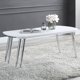 ACME Patina Coffee Table in White and Chrome - Walmart.com