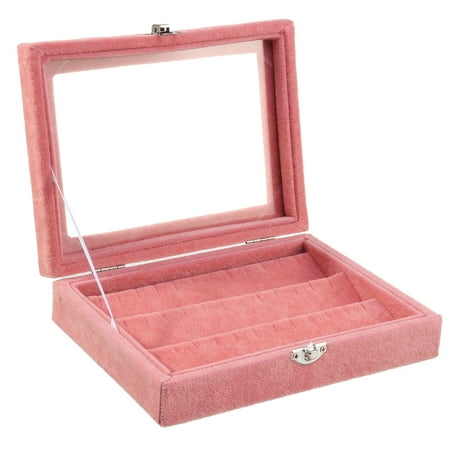 Velvet Jewelry Box Jewelry Storage Box Show Case Tray for Rings Earings ...