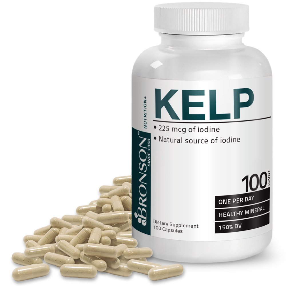 Bronson Kelp with Iodine, 100 Capsules - Walmart.com - Walmart.com