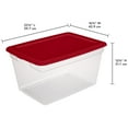 Sterilite 58 Quart Infra Red Storage Box, Plastic - Walmart.com