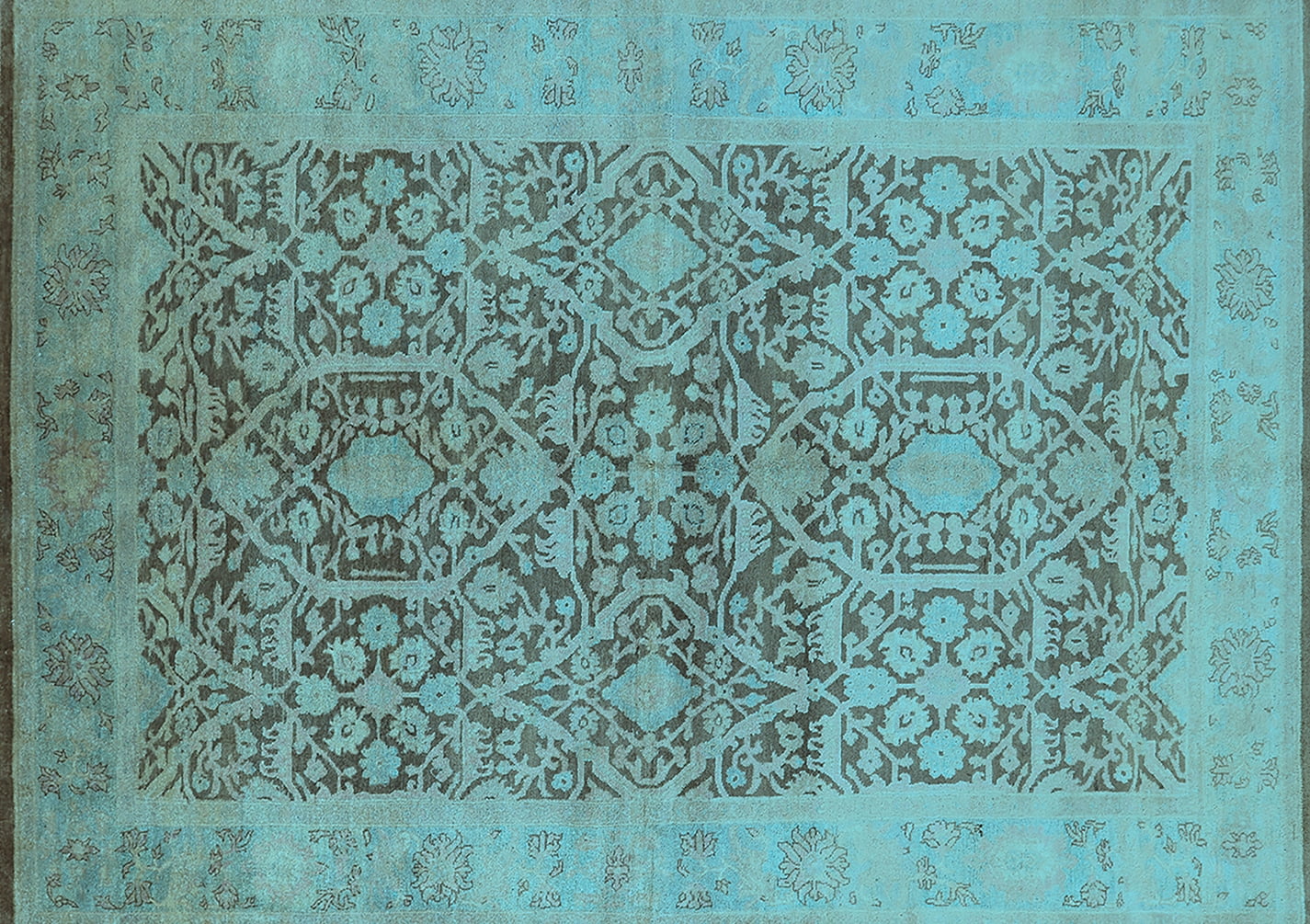 Ahgly Company Indoor Rectangle Oriental Light Blue Traditional Area ...