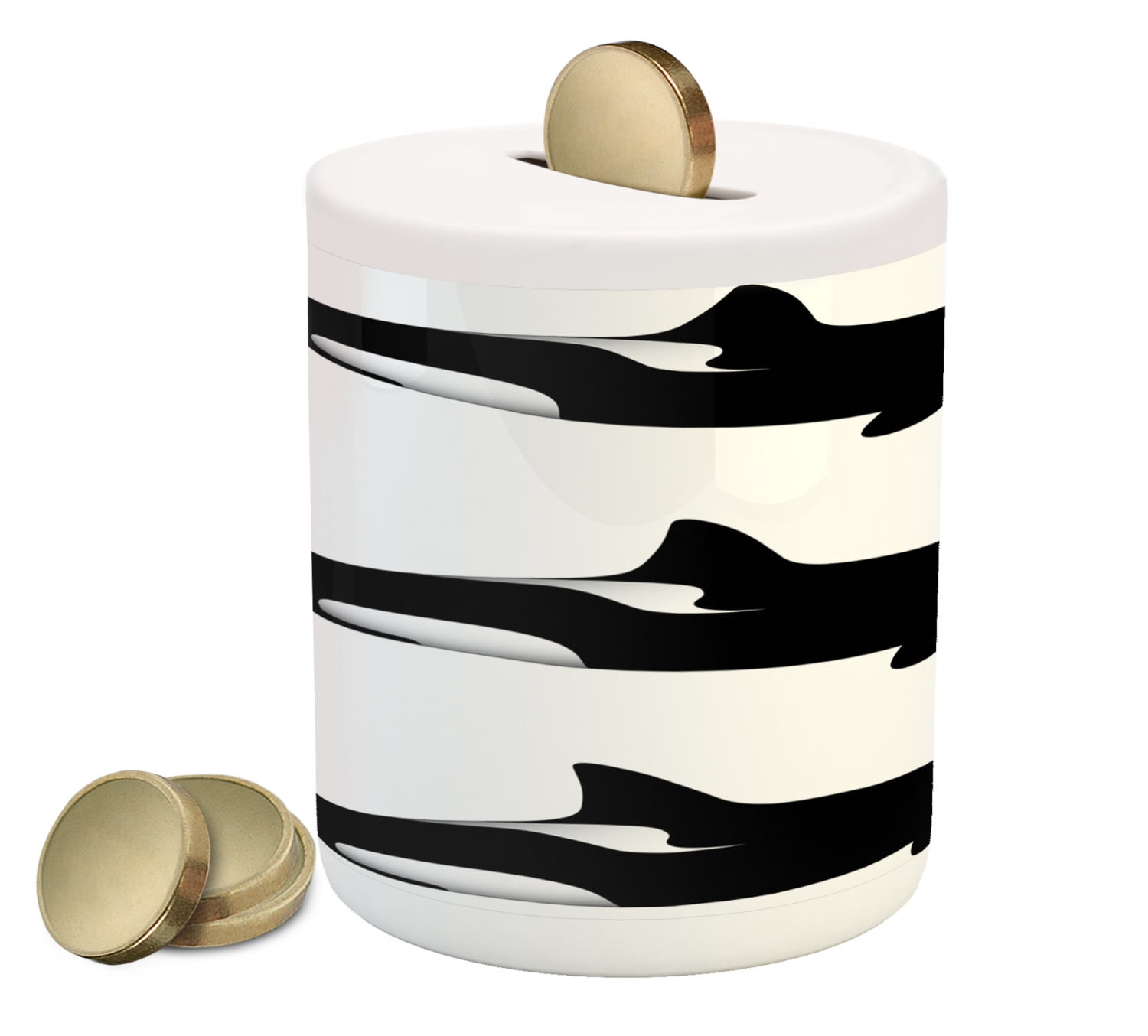 Sea Animals Piggy Bank, 3 Orca Killer Whales in Different Illustration ...