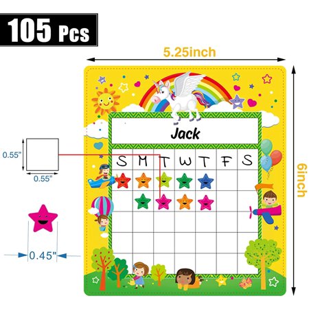 80 Incentive Chart Reward Tracking Chart, Colorful Incentive Pad in 5 ...