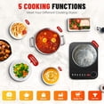 MOOSUM Induction Cooktop Portable, 1300W Electric Stove with 5 Cooking ...