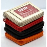 RFID Blocking Genuine Leather Women's Accordion Wallet Zip Fan Open ...