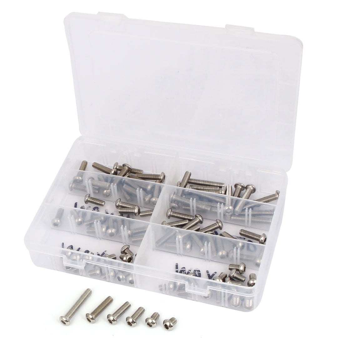 M6 304 Stainless Steel Button Head Socket Cap Screw Assortment Kit 90 ...