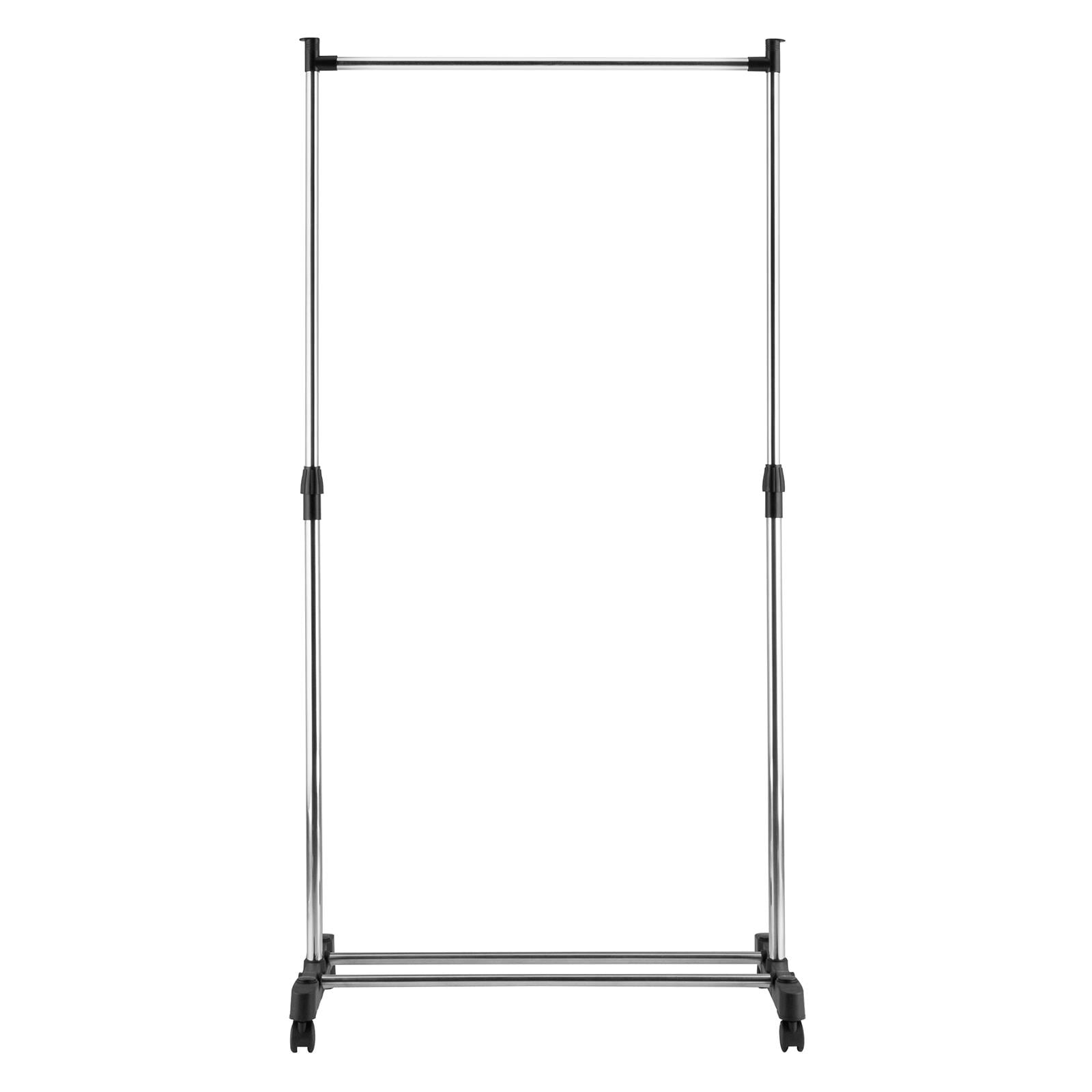 Winado Single Bar Clothing Rolling Rack on Wheels Clothes Garment Rack ...