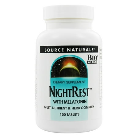 Source Naturals - Night Rest With Melatonin - 100 Tablets - Walmart.ca