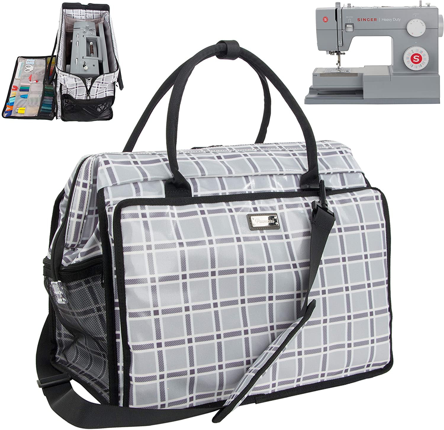 Sewing Machine Carrying Case, Sewing Machine Bag with Back Webbing ...