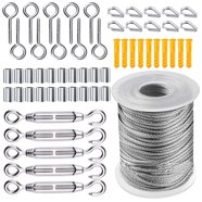 1/8 in. x 30 ft. Strong Steel Vinyl-Coated Wire Rope Kit - Walmart.com